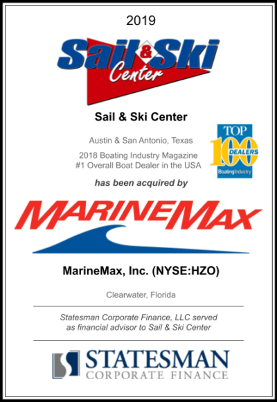 Sail & Ski Center has been acquired by MarineMax, Inc. - Statesman