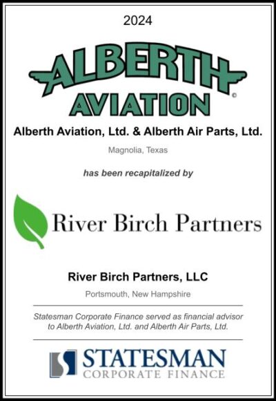 Alberth Aviation Partners with River Birch Partners - Statesman